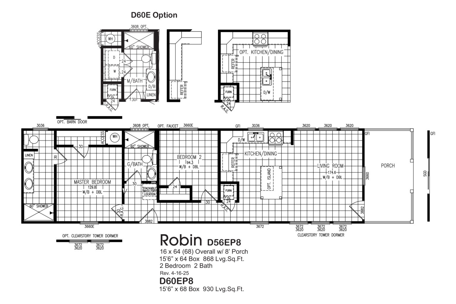 Robin D56EP8 & D60EP8 - Smart Cottage Homes